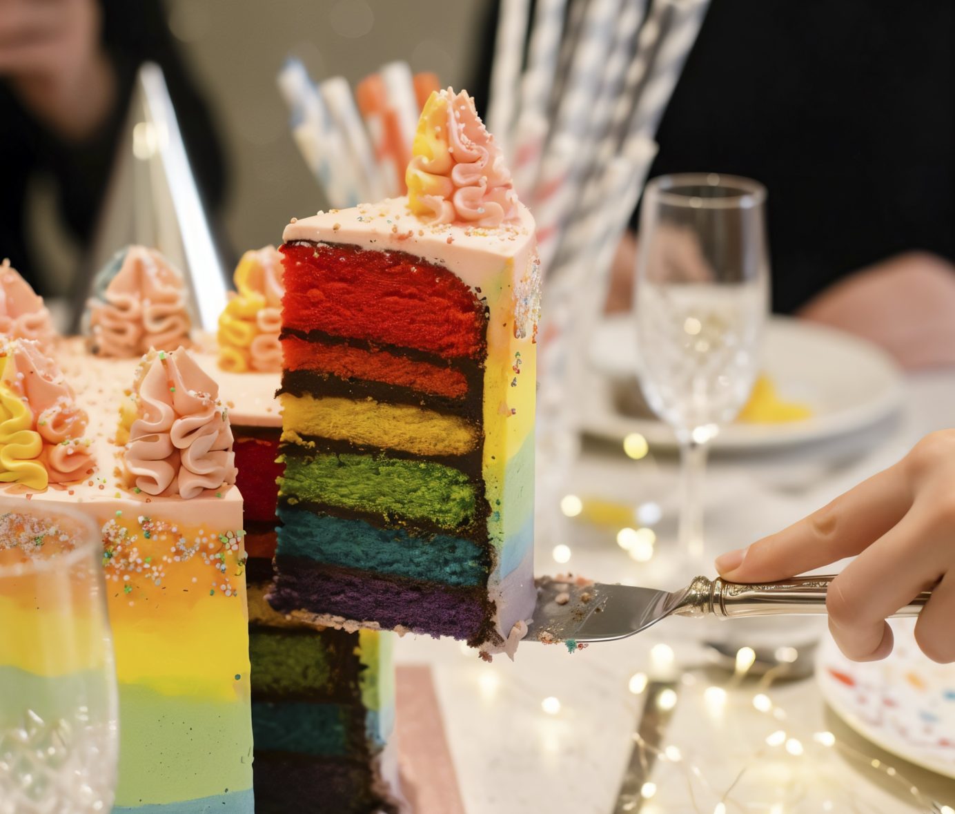 Order a rainbow cake delivery in London from Arapina Bakery